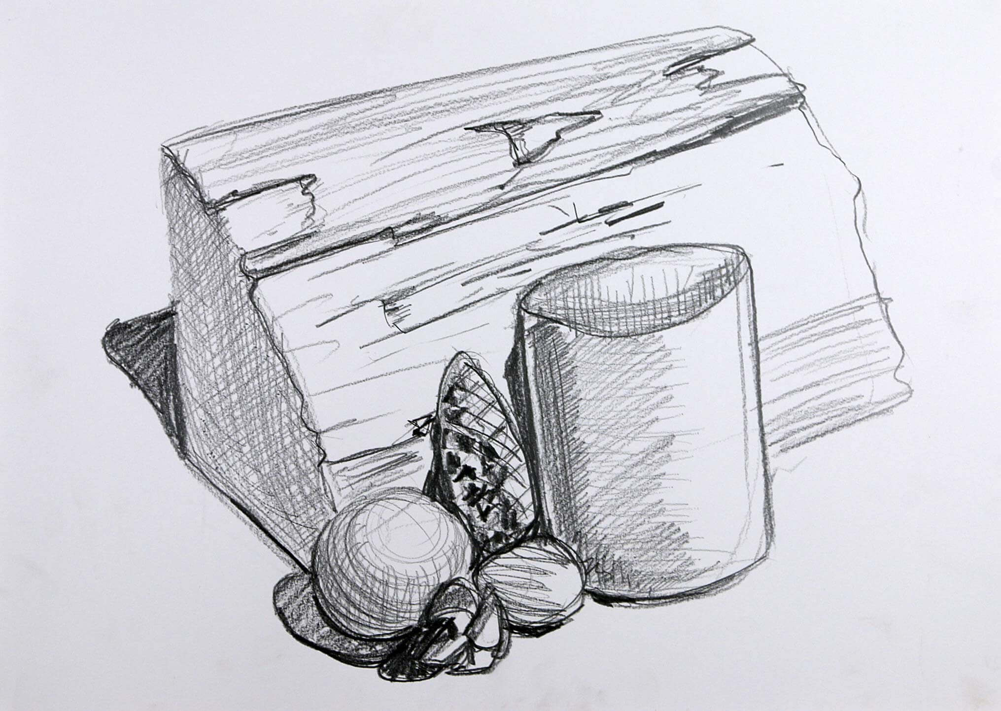 Exercise 3: creating shadow using lines and marks – Lewis Boughen