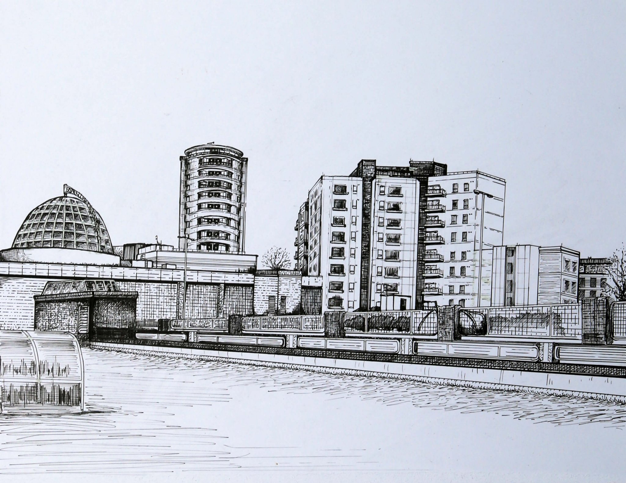 Exercise 2: Study of a townscape using line – Lewis Boughen